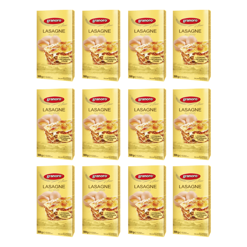 Lasagna Al Huevo Granoro12 Unidades De 500g - PARTIMAR